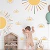Amazon.com: Large Sun Wall Decal Boho Sunshine Wall Stickers Removable ...