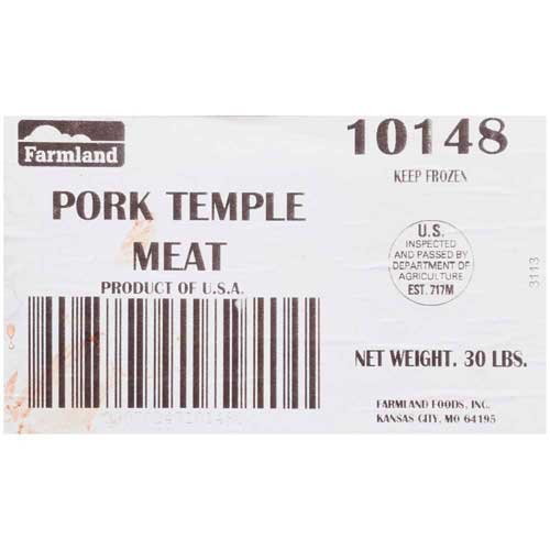 Amazon.com: Farmland Pork Temple Meat, 30 Pound - 1 each. : Grocery ...