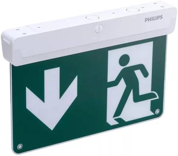 Philips Emergency Mounted Light LED Exit Sign with Down legend: Buy ...