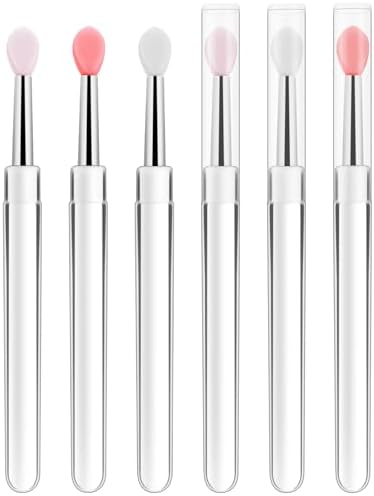 Amazon.com: 6pcs Silicone Lip Brush Silicone Lip Applicator with Cover ...
