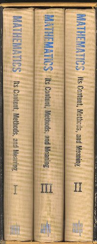 Mathematics, its content, methods, and meaning Edited by A D ...