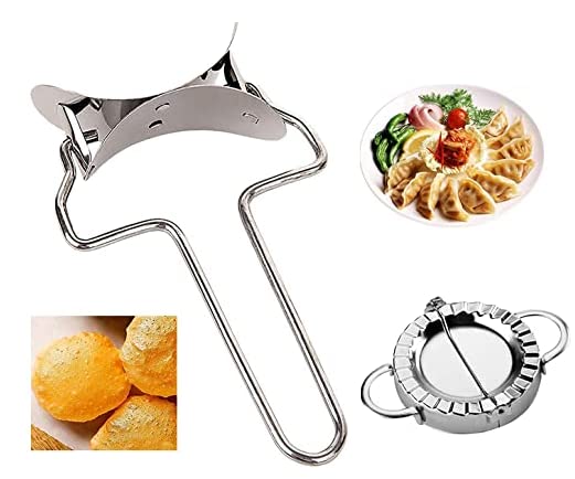 Buy ZEXREL Manual Stainless Steel Puri Cutter Roller Machine with ...