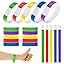QWORK® 500 Pcs Paper Wristbands Waterproof 5 Colors Neon - 19 mm Wrist ...