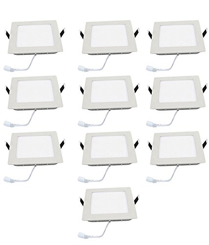 Buy 6W LED Concealed Square shaped Panel Light with adopter, Pack of 10 ...