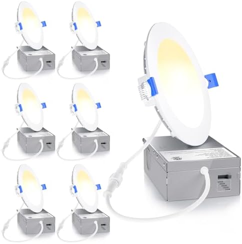 SYLVANIA LED 6" Slim Microdisk Recessed Downlight Junction Box, 16W ...