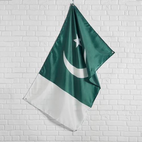 Runesol Pakistan National Flag 3×5, 91x152cm, Parcham-e Sitrah o Hill ...
