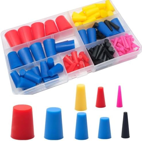 Amazon.com: 130PCS Silicone Rubber Stoppers, 8 Sizes High Temp Silicone ...