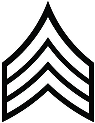 Amazon.com - E-5 Sergeant Rank Sticker - Decal - Die Cut - SGT OR-5 E5 ...