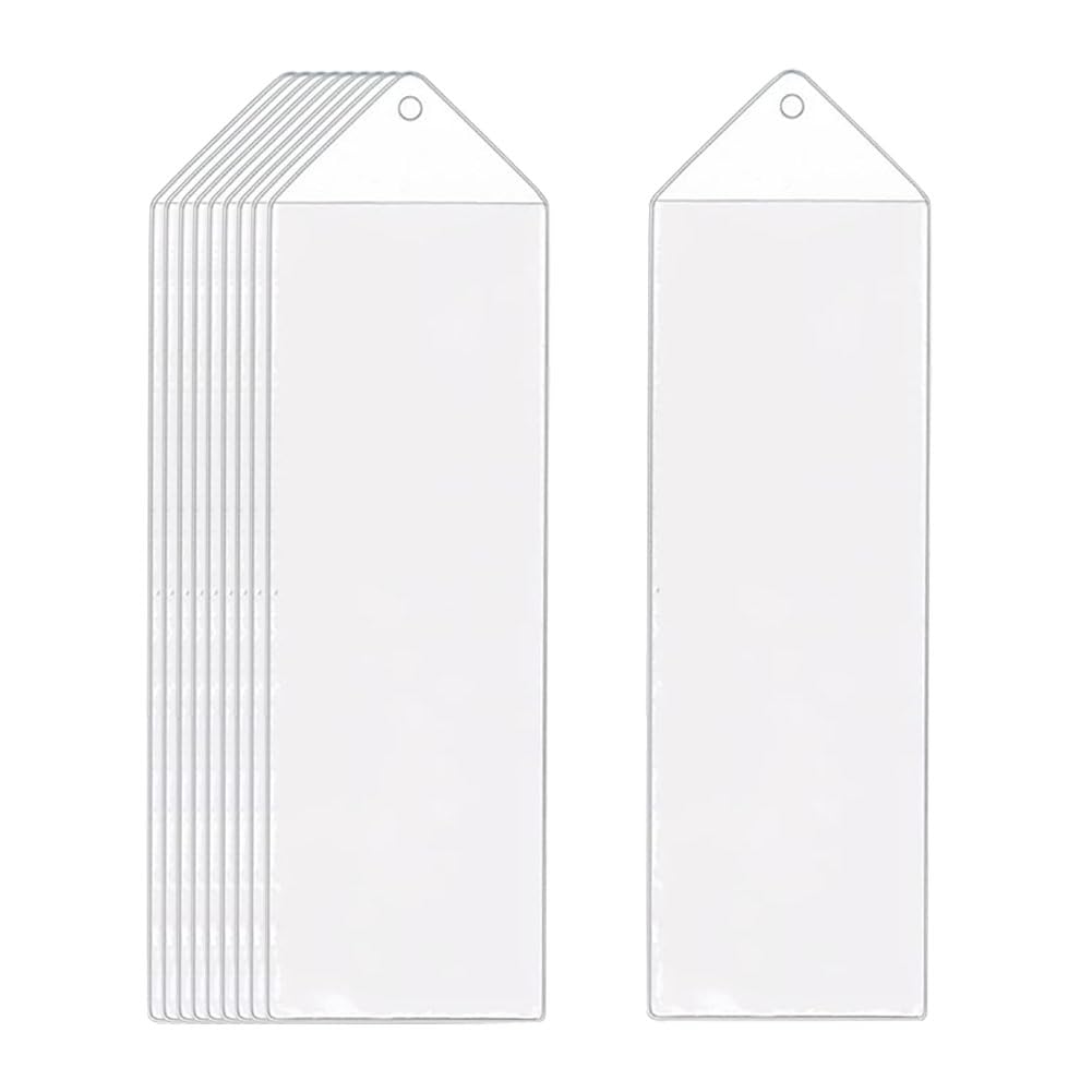 Amazon.com: 10 Pcs Plastic Book Markers Cover Clear Bookmark Sleeves ...