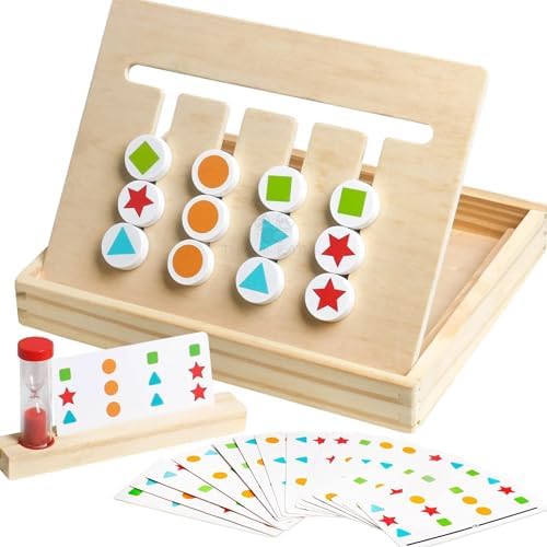 Trinkets & More Montessori Slide Matching Puzzle Game Shape Shuffle for ...