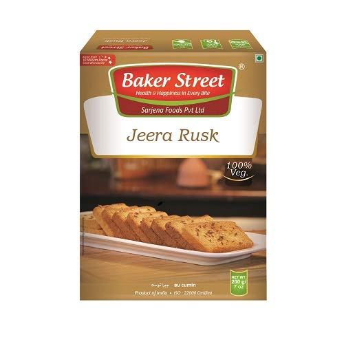 Baker Street Jeera Rusk 200 Gms : Amazon.in: Grocery & Gourmet Foods