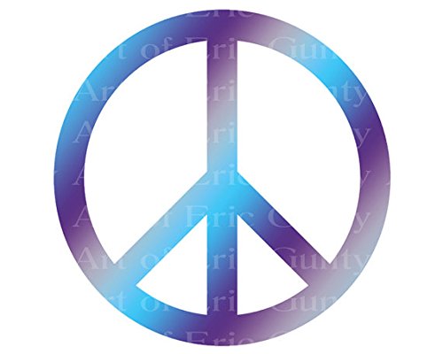 Blue And Purple Peace Sign
