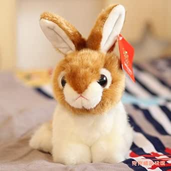 Amazon.com: Water Asked Emulated Rabbit Cute Little White Rabbit Plush ...