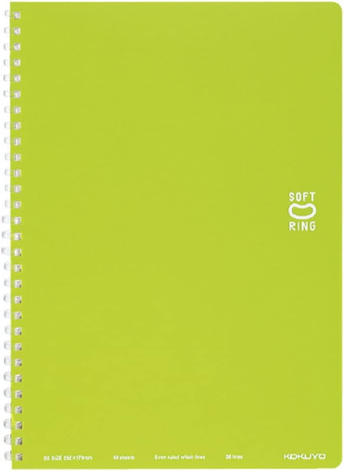 Amazon.com : KOKUYO D Shaped Soft Ring Notebook, 6mm Ruled w/dot-Lines, 36 Lines, 40 Sheets, B5 ...