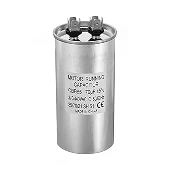 PATIKIL 70uF ±5% 70MDF 370/440V AC Fan Start Capacitor, CBB65 Circular Run Capacitor for AC ...