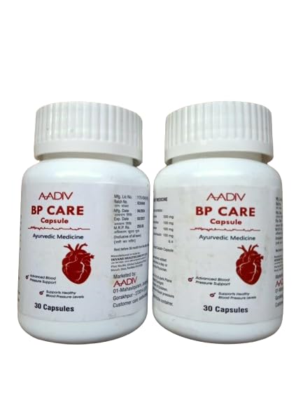 Heart Health Supplement with Palpitation Relief, BP Care Capsules (Pack ...