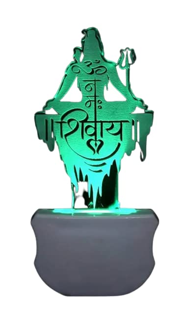 Buy A.S India Lord Shiva 3D Illusion Night lamp with 7 Color Changing ...