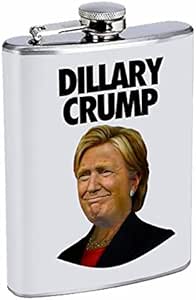 Amazon.com | Dillary Crump Hip Flask Stainless Steel 8 Oz Silver ...