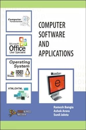 Computer Software and Applications: Ramesh Bangia Jalota Arorasunil ...