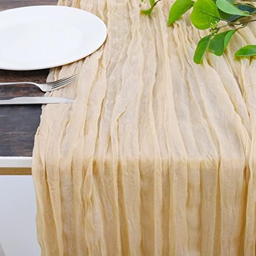Boho Cheesecloth Table Runner for Wedding Decoration, Cheesecloth Table ...