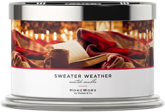 Amazon.com: Applewood Orchard 18 oz 4-Wick Candle by HomeWorx | Cozy ...