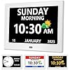 Amazon.com: MRCHYDZ 10 Inch Clock with Day and Date for Elderly Large ...