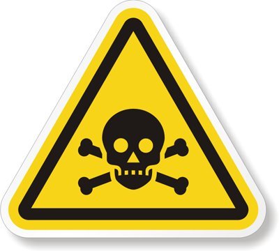 Warning Poison (Pictogram) Sign Sticker, Waterproof Sticker : Amazon.in ...