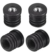 Amazon.com: UXCELL 8Pcs M6 Threaded Square Tube Inserts, Black Plastic ...