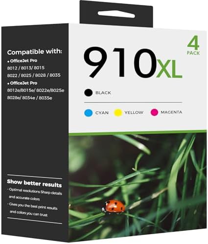 Amazon.com: 910XL 910 Ink Cartridges Combo Pack: Replacement for HP Ink ...