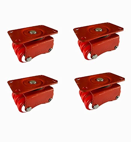 KN Hexa(sixer) Wheel PU Red, Height 2", 50mm Wheel Caster - Heavy Duty ...