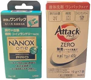 Amazon.co.jp: アタックZERO 10g×7袋 + NANOX one PRO 10g×6袋 ワンパックタイプ 小分け : ドラッグストア
