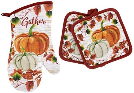 Amazon.com: Home Collection Harvest Pumpkin Kitchen Linens Set Include ...