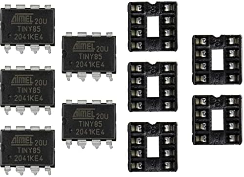 Amazon.com: 5pcs ATTINY85-20PU DIP-8 IC MCU 8BIT 8KB Microcontroller ...