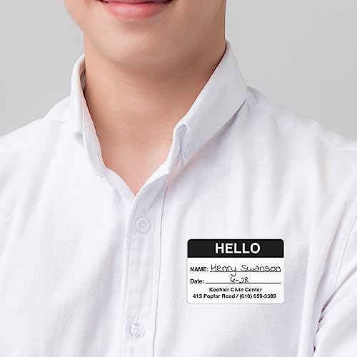Snapklik.com : Personalized Black And White Visitor Pass Stickers / 500 ...