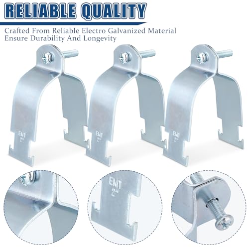 Snapklik.com : Landhoow 50 Pcs EMT Pipe Universal Strut Clamps Strut ...