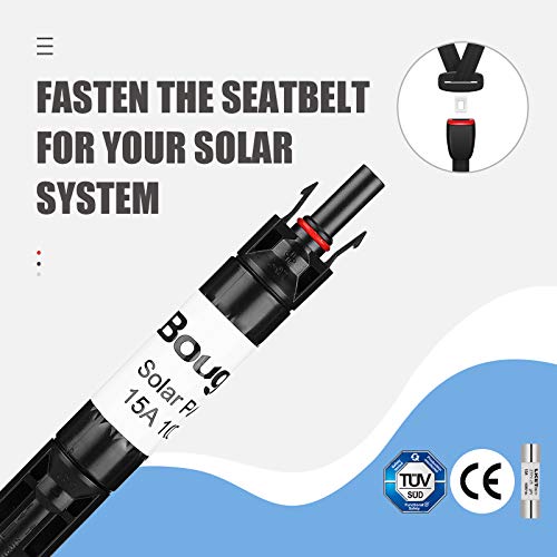 Snapklik.com : 5PCS 15A Solar Fuses Holder Inline, 5PCS PV Inline Fuse ...