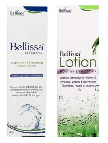 Bellissa Lite Cleanser 60gm + Bellissa Moisturising Lotion 100gm (COMBO ...