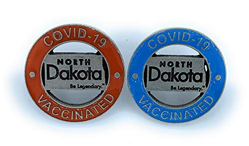 Amazon.com: COVID Vaccine Pin - North Dakota - COVID-19 Vaccinated ...
