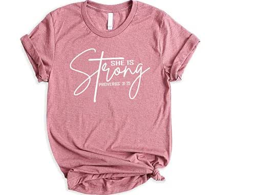 Amazon.com: She Is Strong Design T-Shirt : Clothing, Shoes & Jewelry