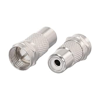 Superbat F Male Coax to RCA Female Connector Convertor Adapter for TV ...