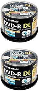Amazon.co.jp: FalconMedia（ファルコンメディア） 1回録画用 DVD-R DL CPRM 215分 50枚 ホワイトプリンタブル 片面2層 2-8倍速 BE071×2個 ...