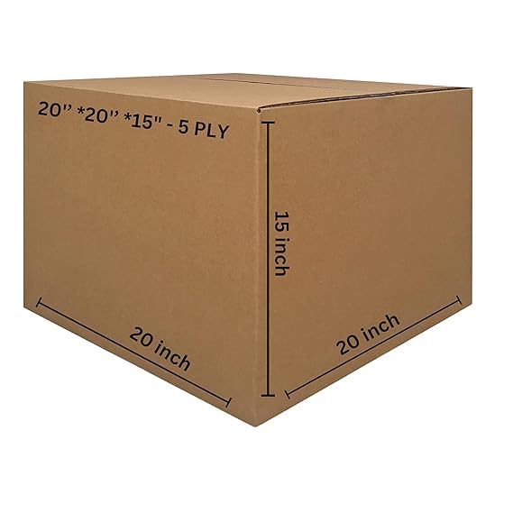 Porpoise 20''x 20''x 15'' inch 3 piece 3- Ply Cardboard Boxes for ...