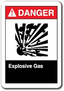 Danger Sign - Explosive Gas 7"X10" Plastic Safety Sign ANSI OSHA : Buy ...