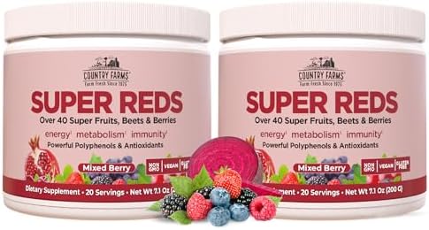 Amazon.com: COUNTRY FARMS Super Reds, Energizing Polyphenol Superfood ...