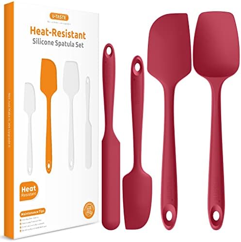 Amazon.com: Meekoo Set of 5 Silicone Spatula Rubber Spatulas Heat ...