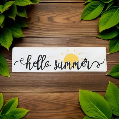 Amazon.com: Rustic Summer Sign/Sun Wall Sign - 5.5" x 22" / Summertime ...
