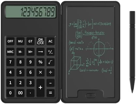 NEWYES Basic Calculator Upgraded with 6.5 Inch Writing Pad,Erasable LCD ...