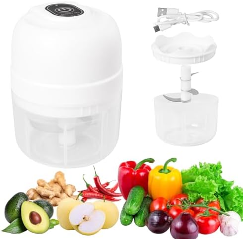 Amazon.com: Electric Garlic Chopper, Mini Portable Veggie Chopper 250ml ...