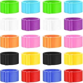 Birds Foot Rings Plastic Poultry Colorful Leg Bands Opening Cuff Rings ...
