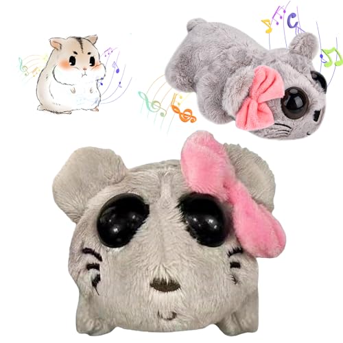 Vibbang Sad Hamster Plush, Hamster Toy with Built In Violin Sound, Soft ...